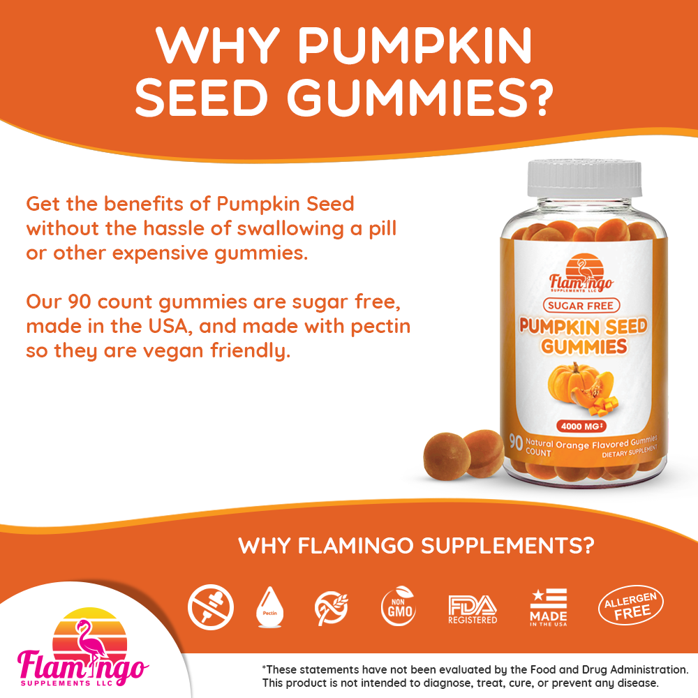 Buy Pumpkin Seed Oil Gummies | Flamingo Supplements LLC